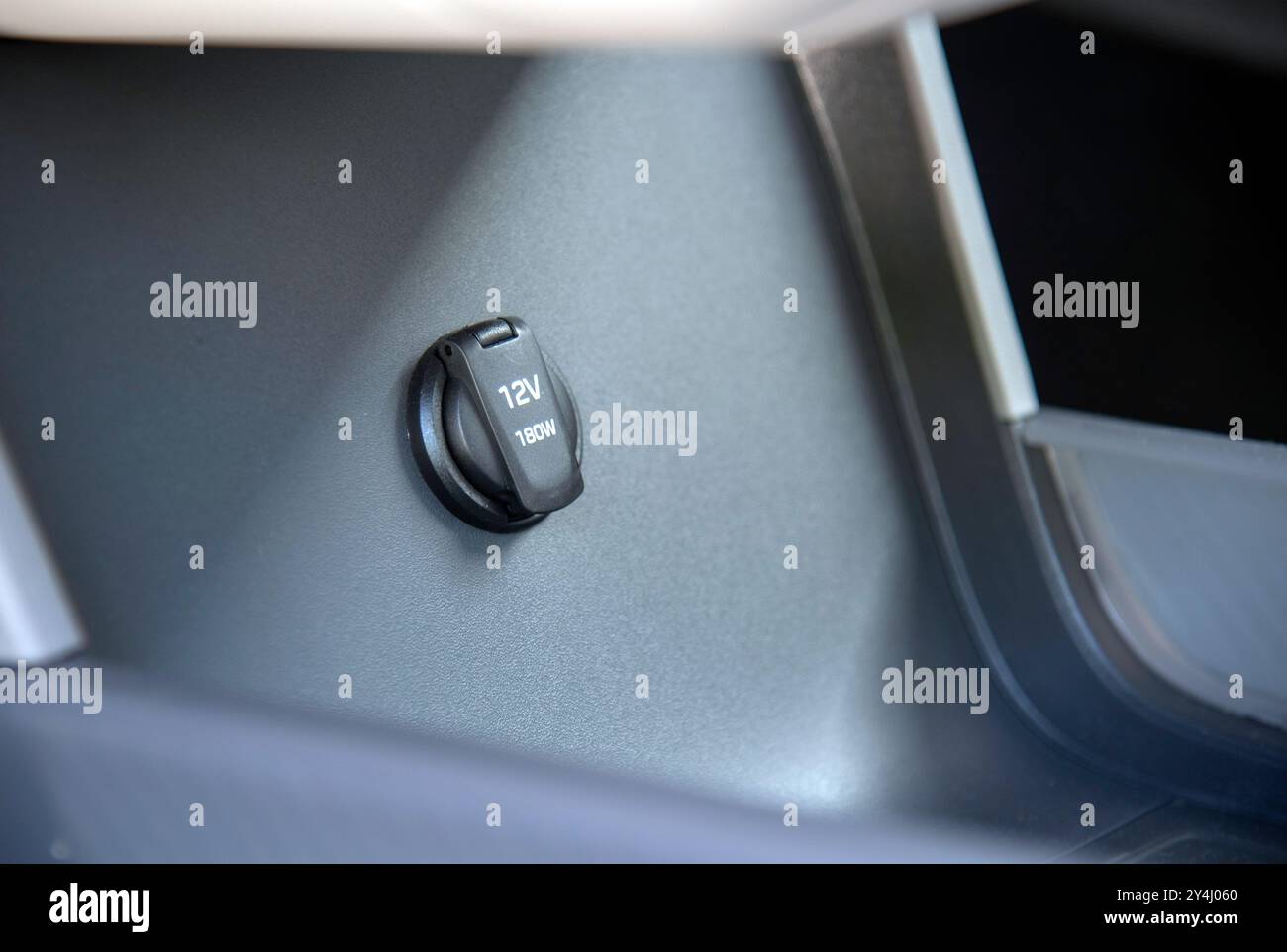 12 Volts power outlet socket in the car Stock Photo - Alamy