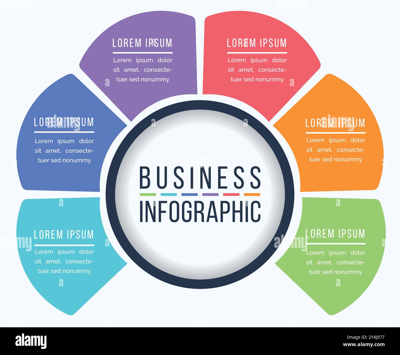 Infographic design 6 Steps, objects, elements or options business ...