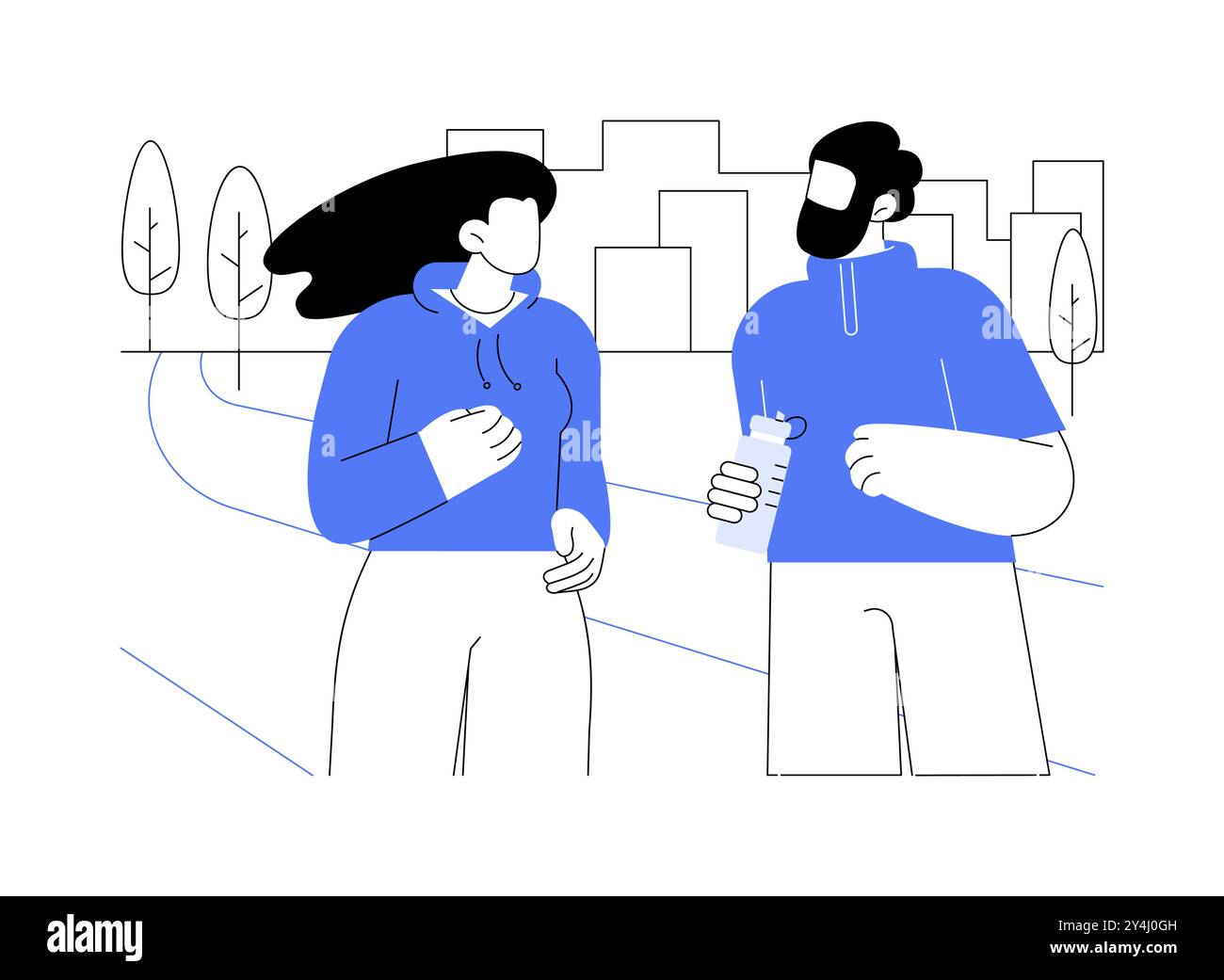 Jogging isolated cartoon vector illustrations Stock Vector Image & Art ...