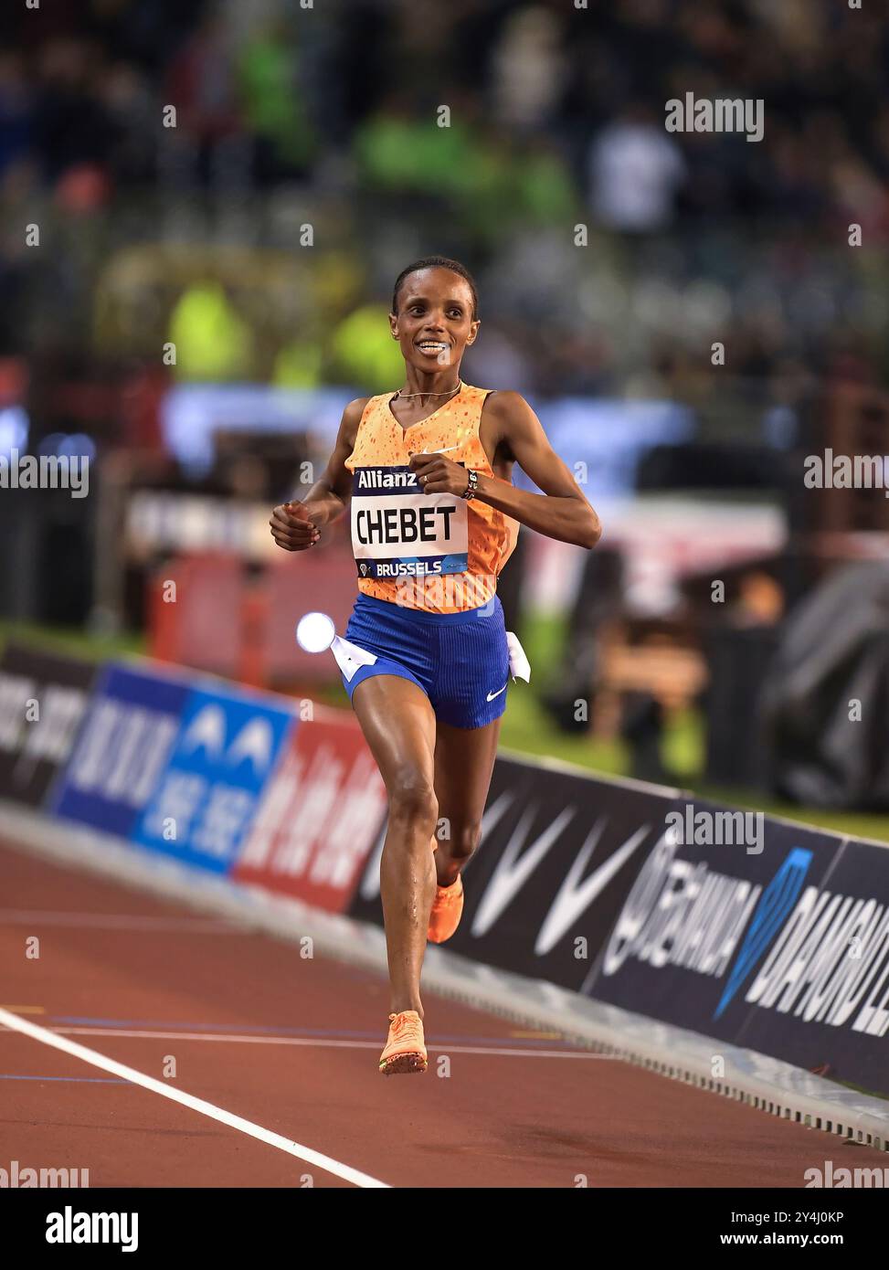 Beatrice Chebet of Kenya competing in the women 5000m at the Memorial ...