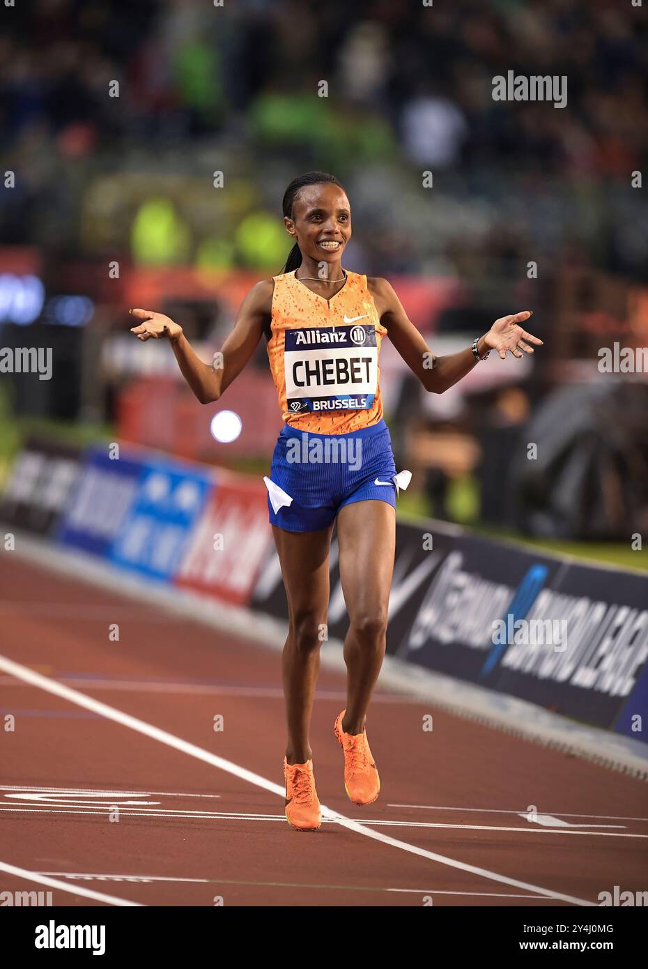 Beatrice Chebet of Kenya competing in the women 5000m at the Memorial ...