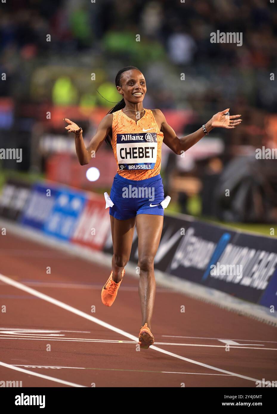 Beatrice Chebet of Kenya competing in the women 5000m at the Memorial ...