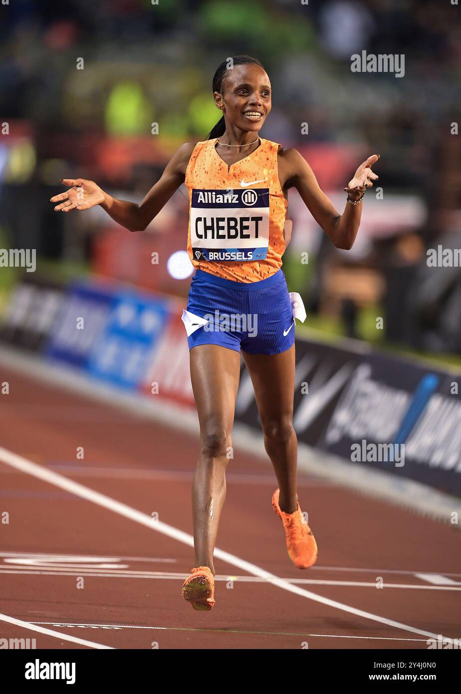 Beatrice Chebet of Kenya competing in the women 5000m at the Memorial ...
