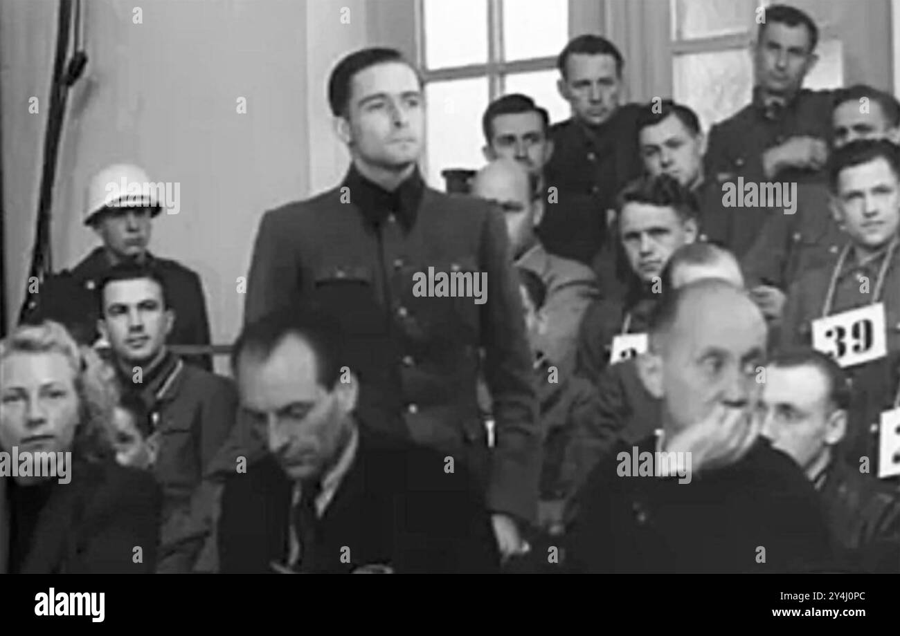 MALMEDY MASSACRE 17 December 1944. Waffen-SS Obersturmbanfürer Joachim Peiper and members of his ...