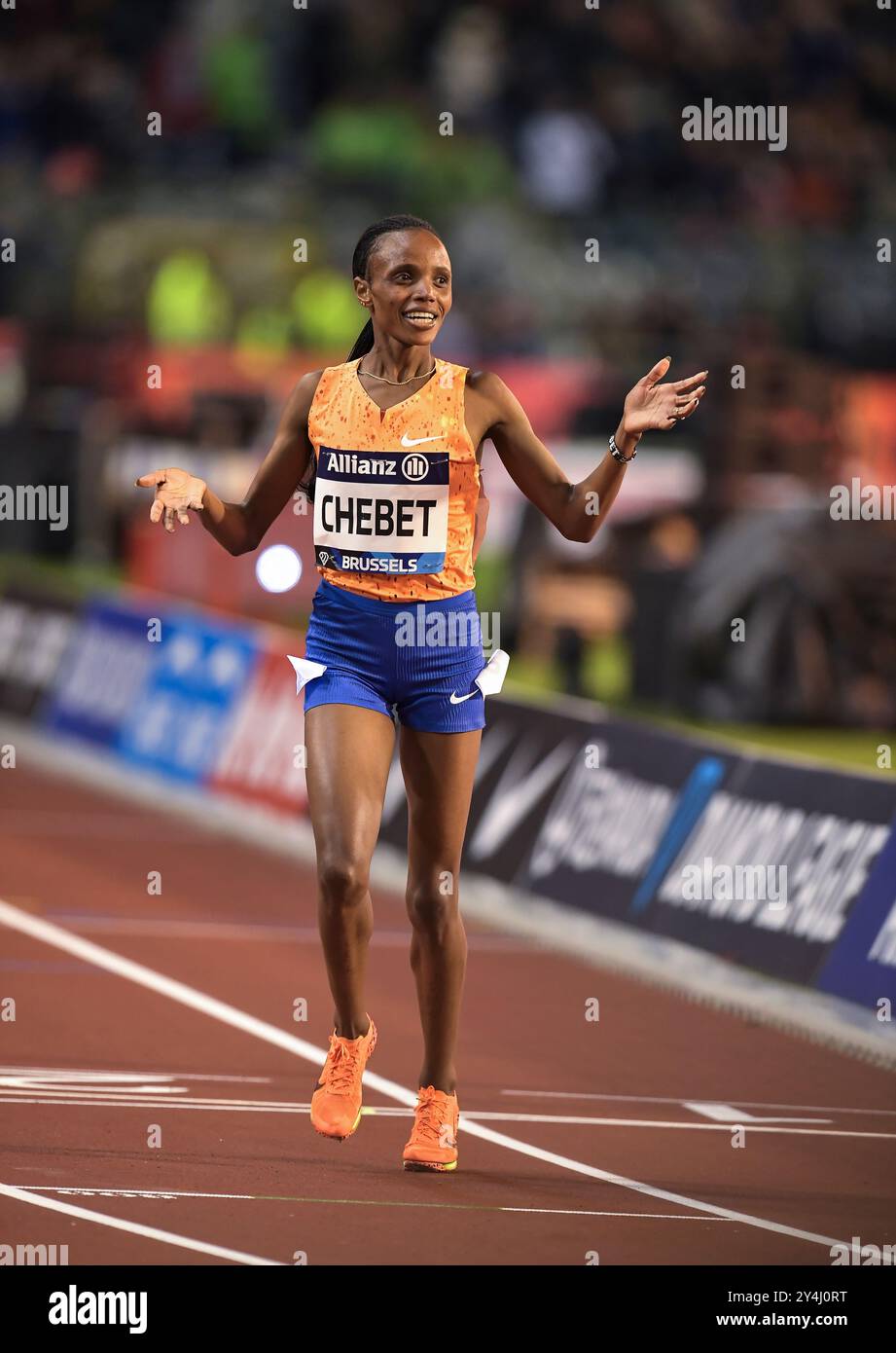 Beatrice Chebet of Kenya competing in the women 5000m at the Memorial ...