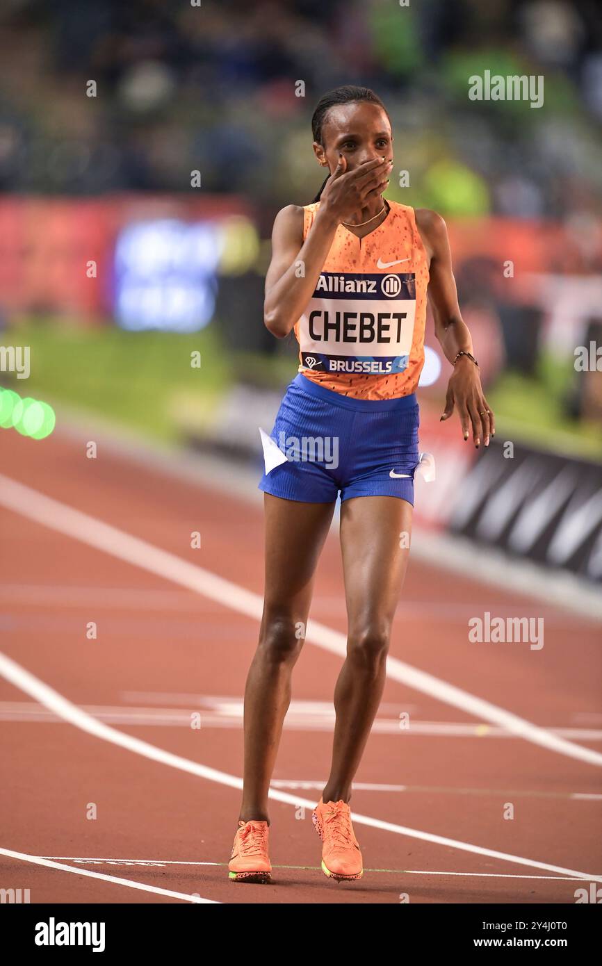 Beatrice Chebet of Kenya competing in the women 5000m at the Memorial ...