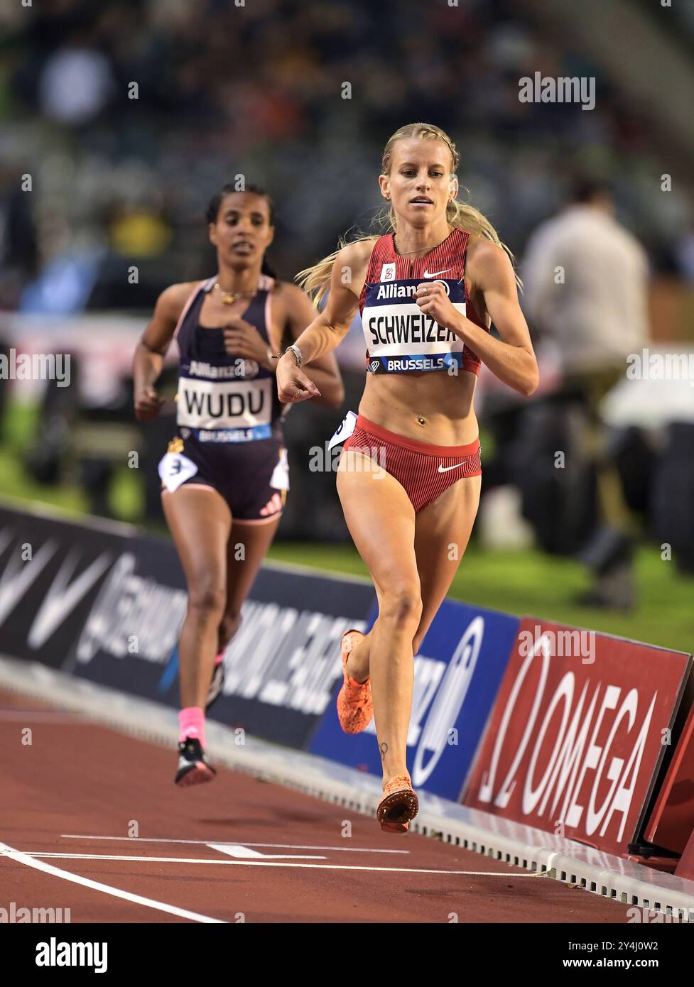 Karissa Schweizer of the USA competing in the women 5000m at the ...