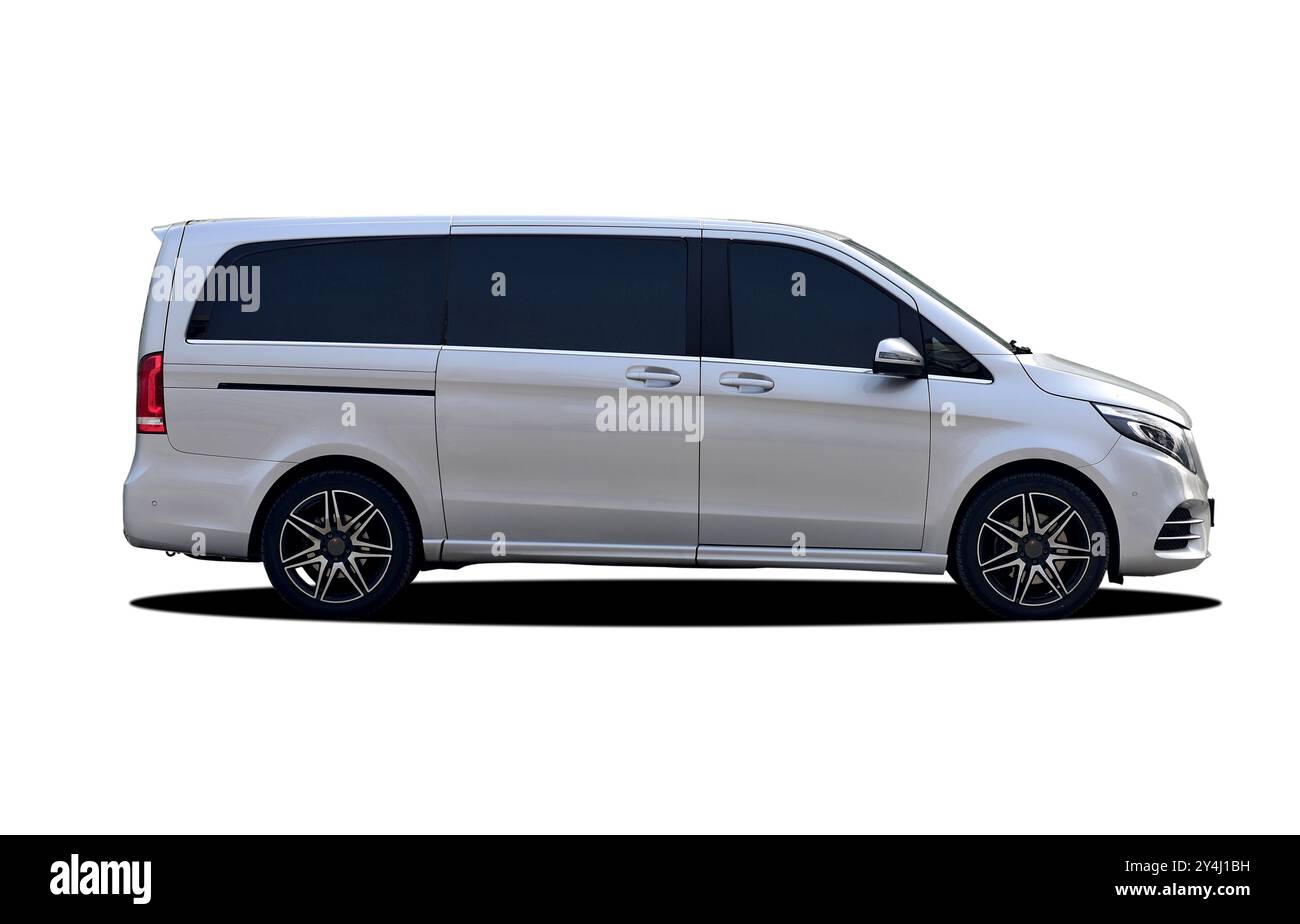 Large passenger van, side view Stock Photo - Alamy