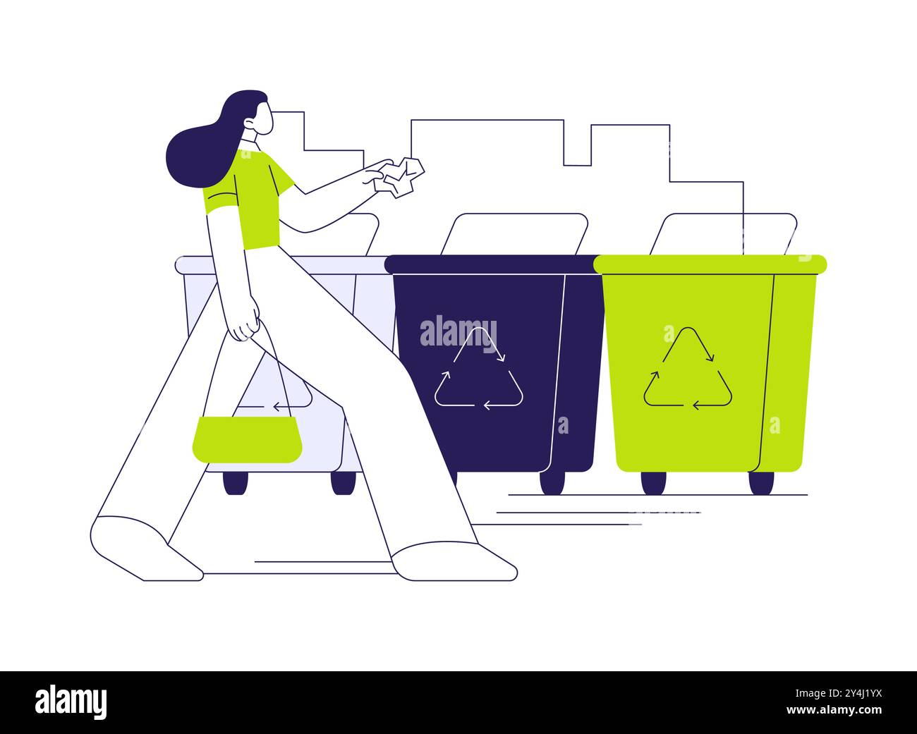 Urban waste segregation abstract concept vector illustration Stock ...
