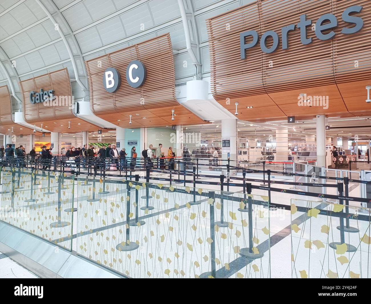 Toronto, ON, Canada - June 21, 2024: Inside view of the Toronto Pearson International Airport ...