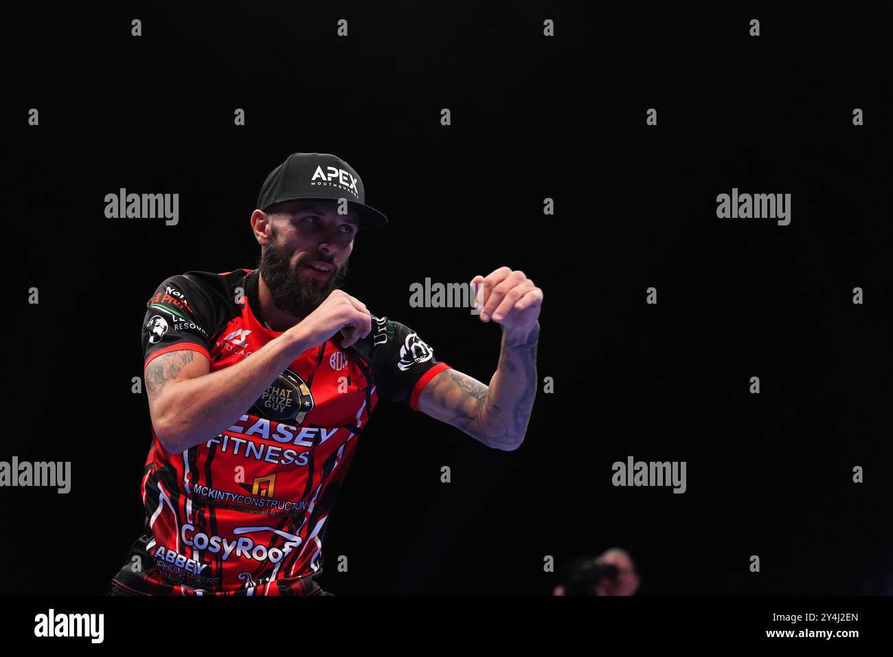 Anthony Cacace during an open workout at Wembley Arena, London. The IBF ...