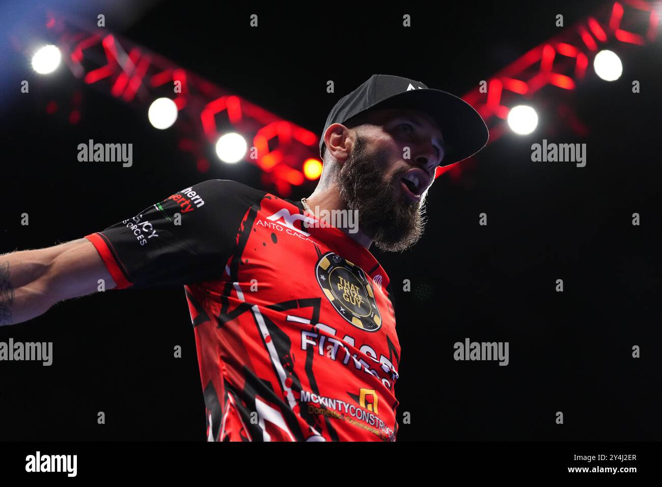 Anthony Cacace during an open workout at Wembley Arena, London. The IBF ...
