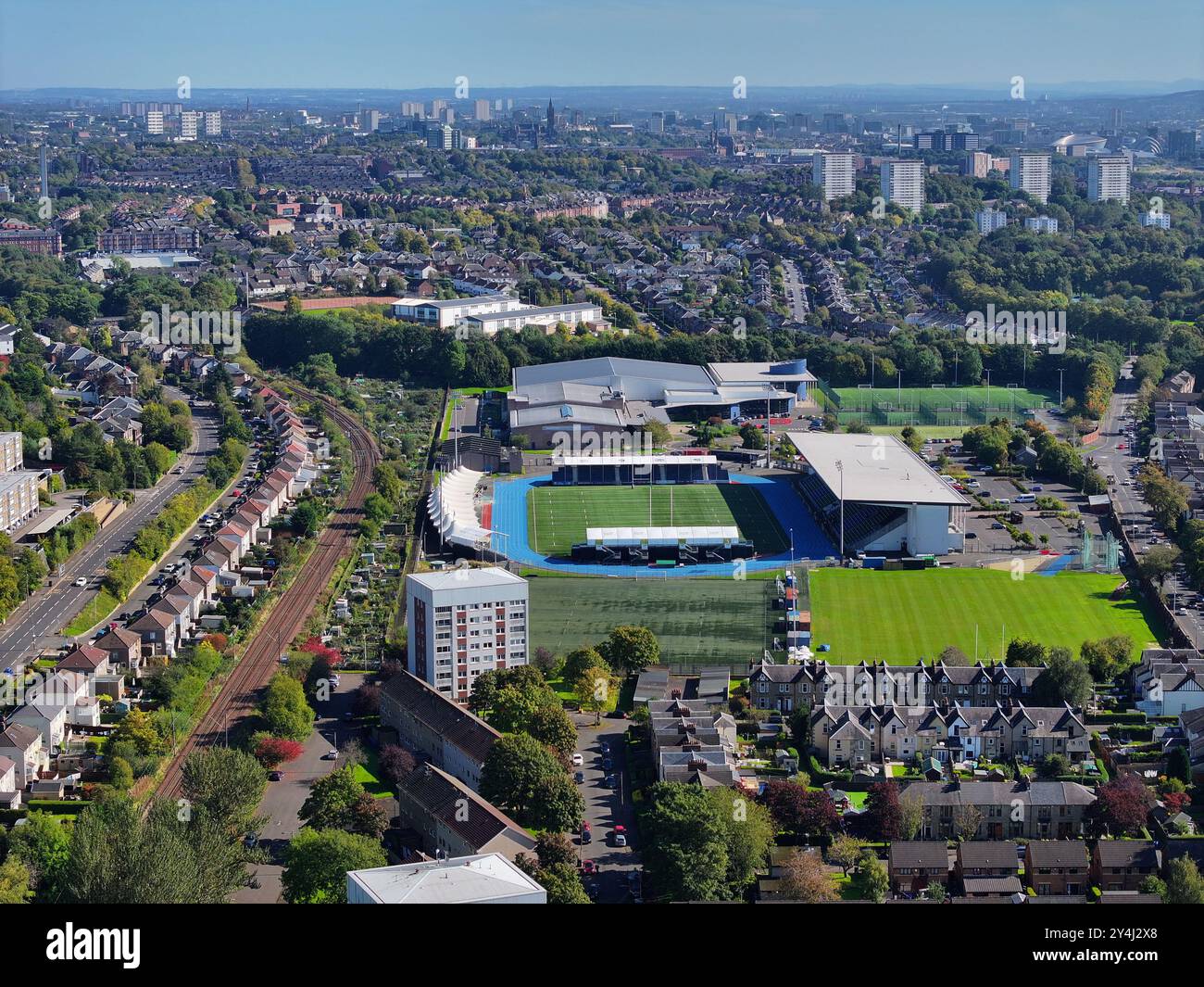Scotstoun Stadium Glasgow 18 September 2024. Aerial view of Scotstoun ...