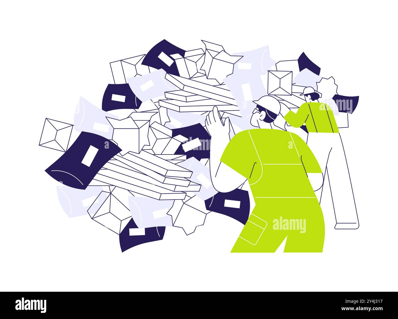 Packaging waste abstract concept vector illustration Stock Vector Image ...