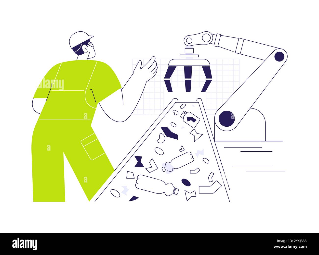 Industrial waste segregation abstract concept vector illustration Stock ...