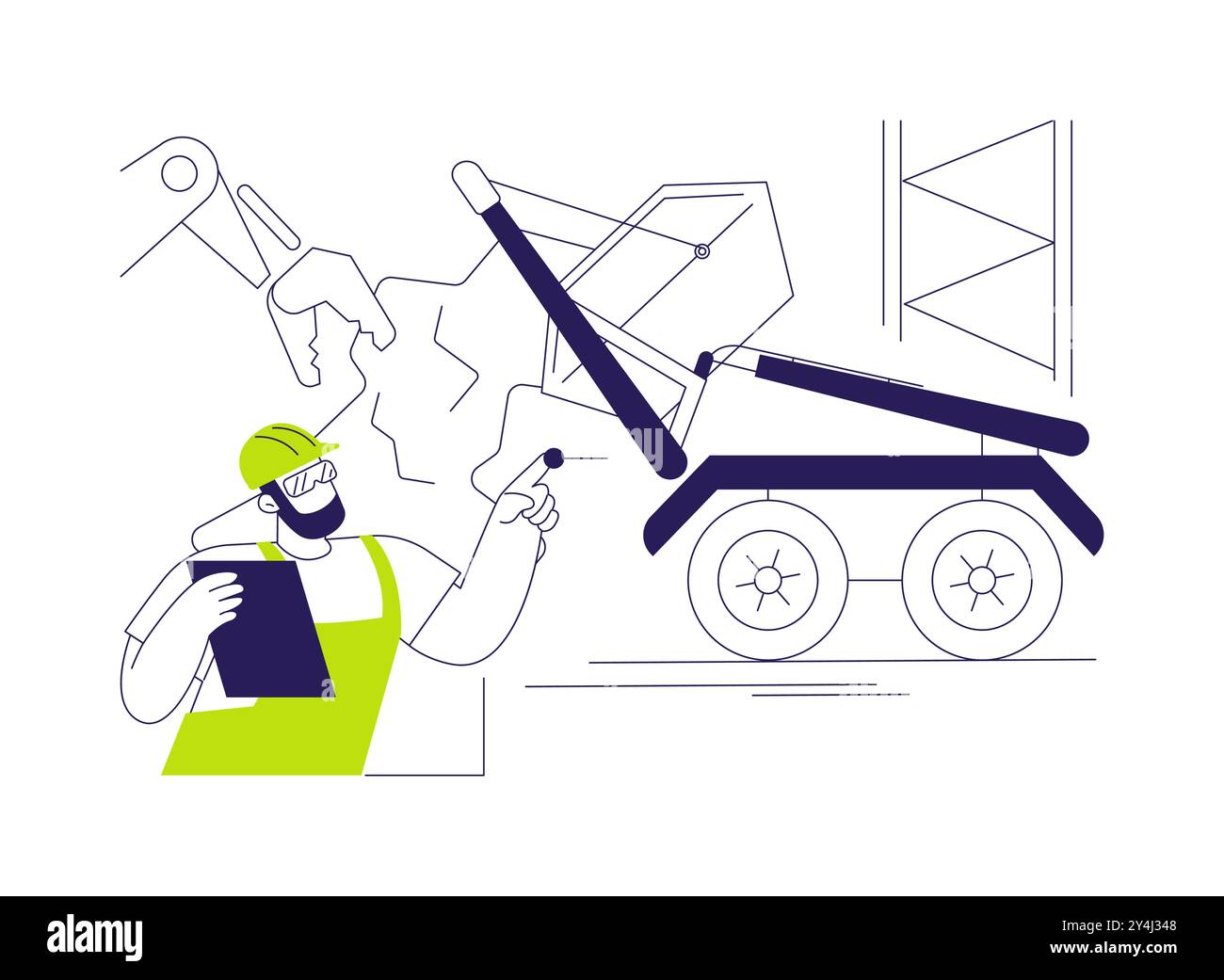 Construction waste management abstract concept vector illustration ...
