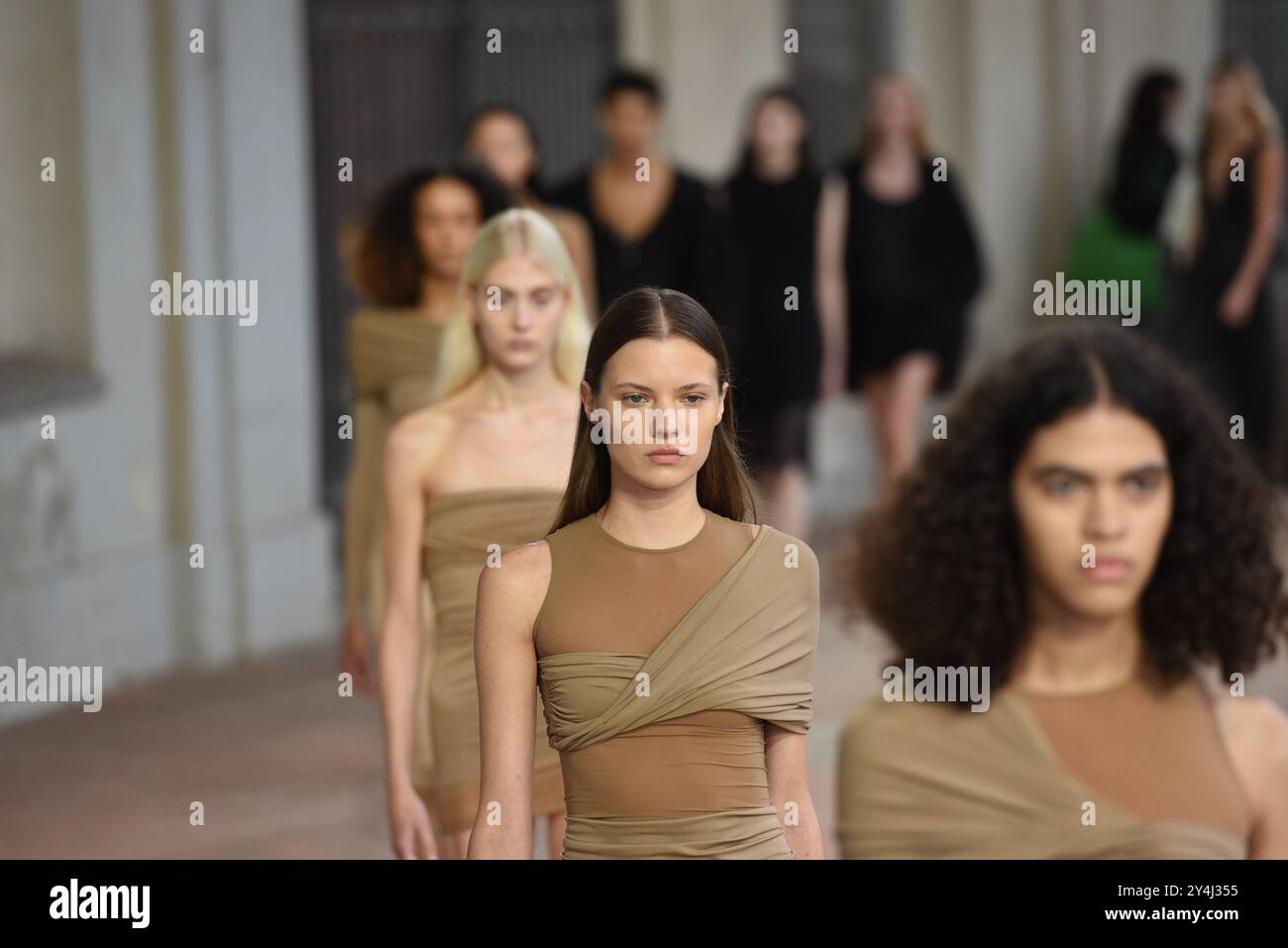 September 18, 2024, Milan, Italy: Models walks the runway at the ...