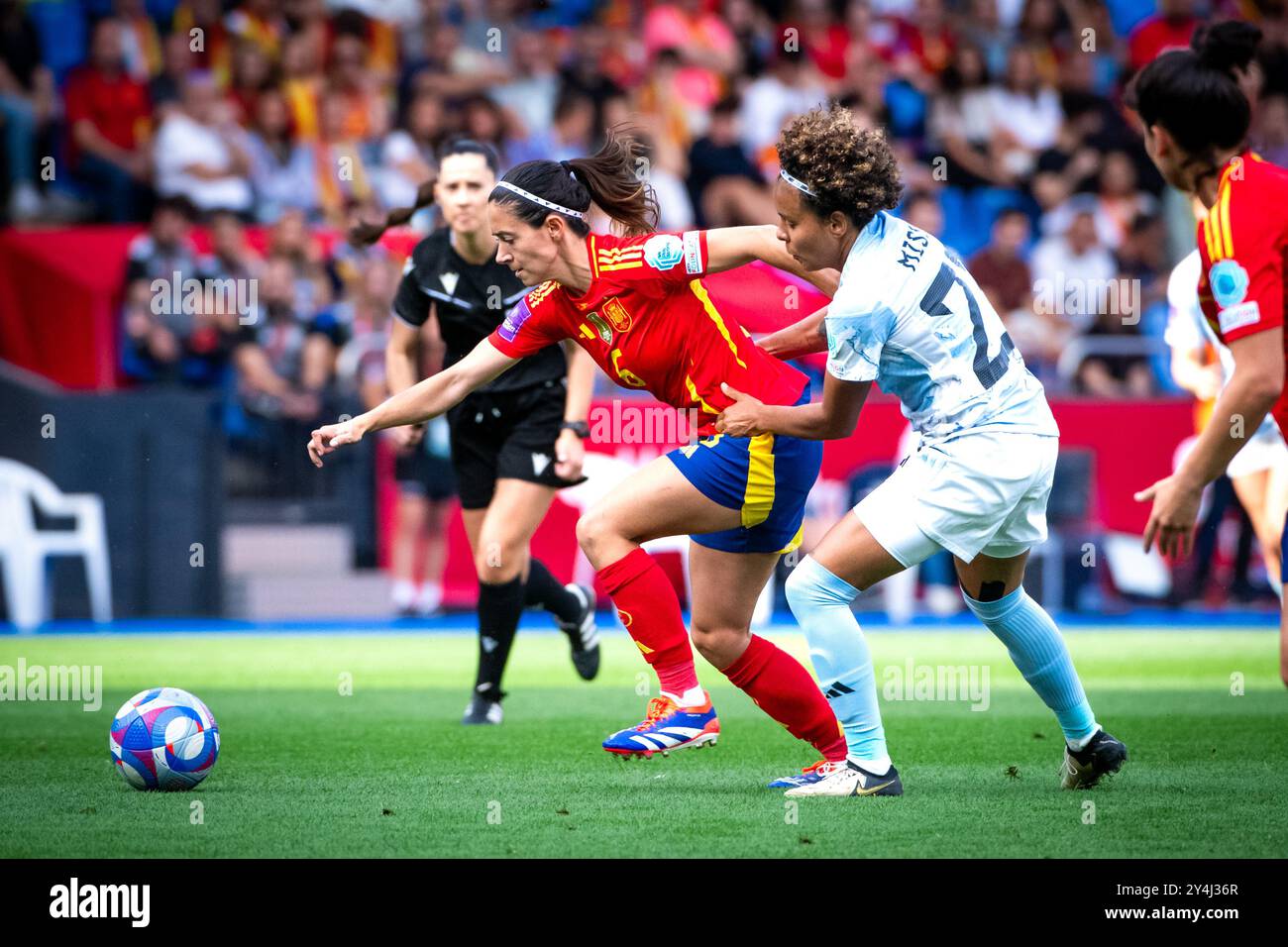 A Coruña, Spain. 16 July, 2024. UEFA Women's Eurocup Qualifier. Spain ...