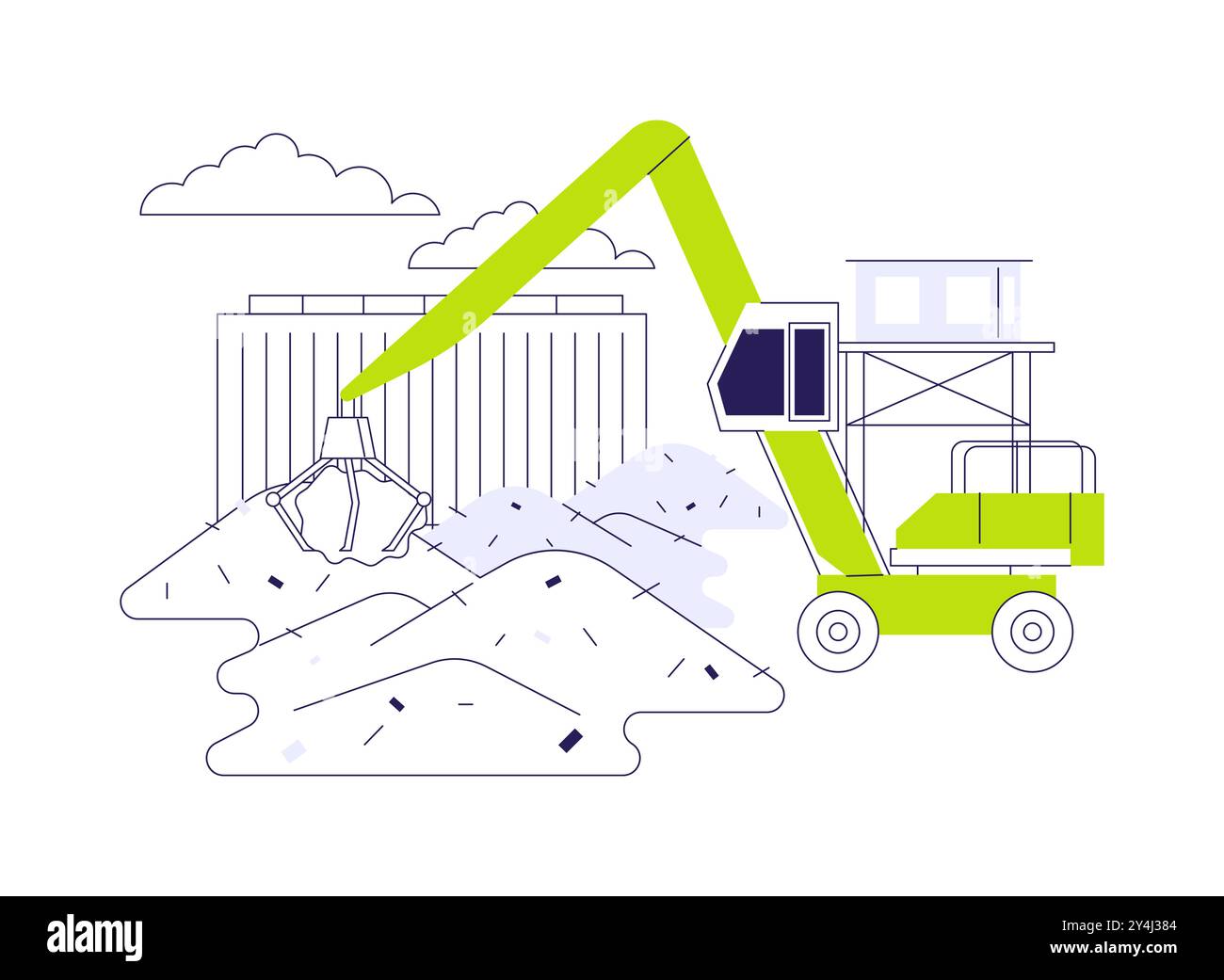 Loading waste abstract concept vector illustration Stock Vector Image ...