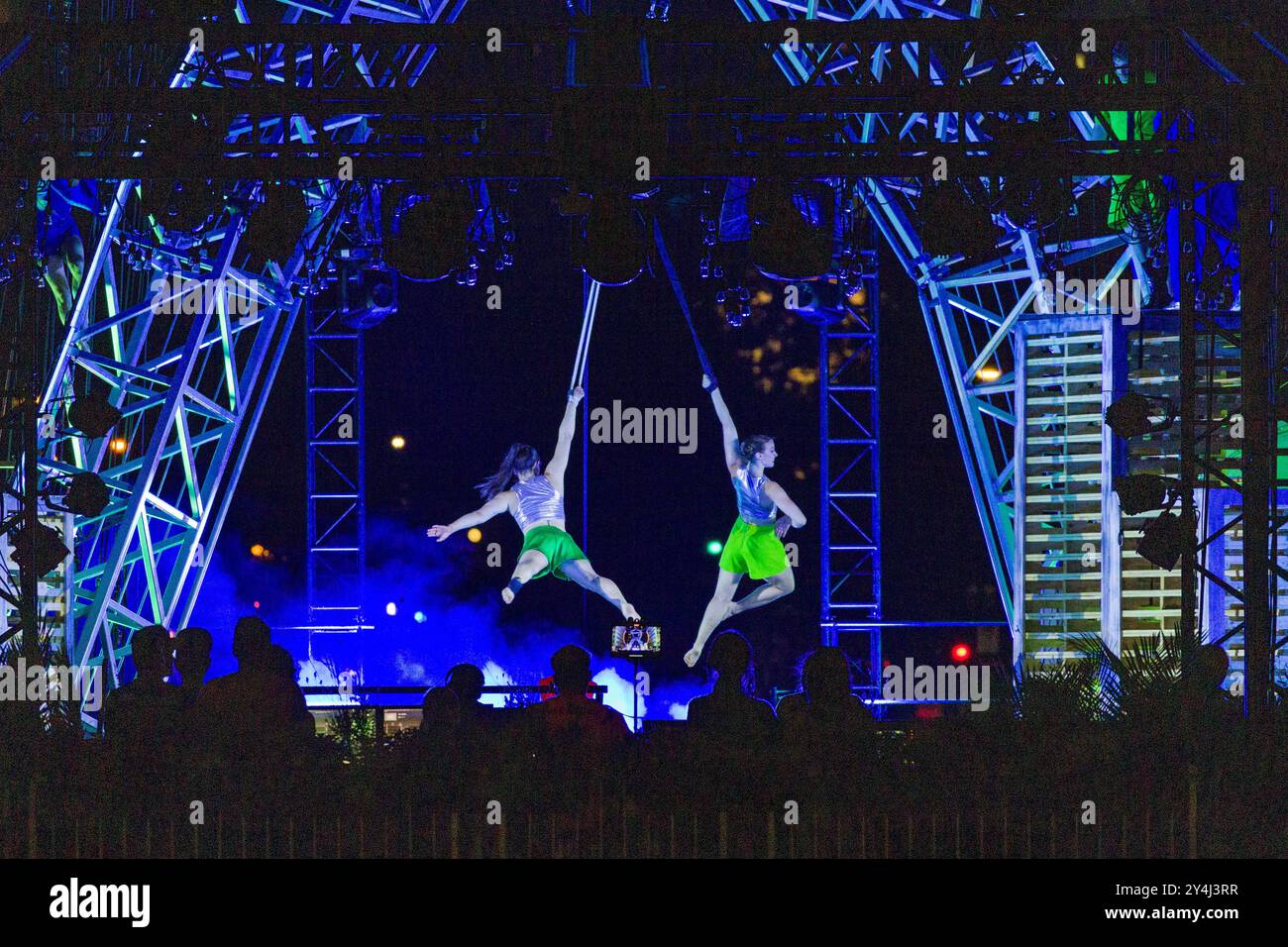 The circus The seven fingers of the hand performing on the Giant in ...