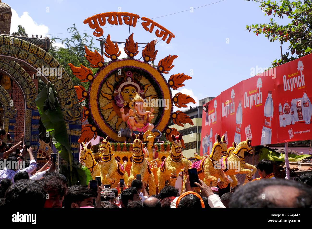 Pune, India - September 17, 2024, Guruji Talim Ganpati, Pune Ganpati ...