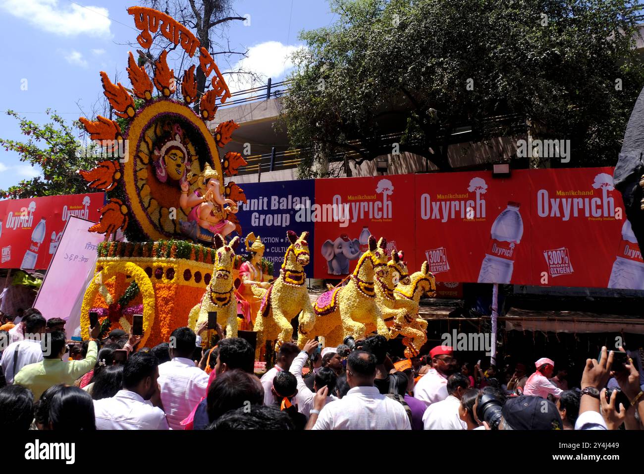 Pune, India - September 17, 2024, Guruji Talim Ganpati, Pune Ganpati ...