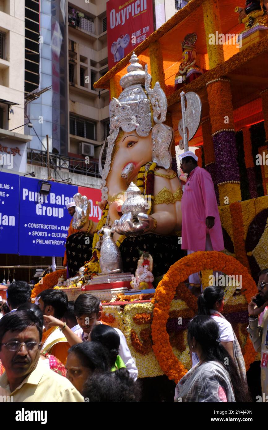 Pune, India - September 17, 2024, Tulshibag Ganapati Ganesh immersion ...