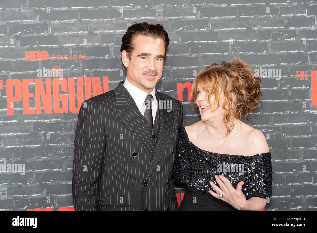 Colin Farrell and Deirdre O'Connell attend HBO Original 'The Penguin ...