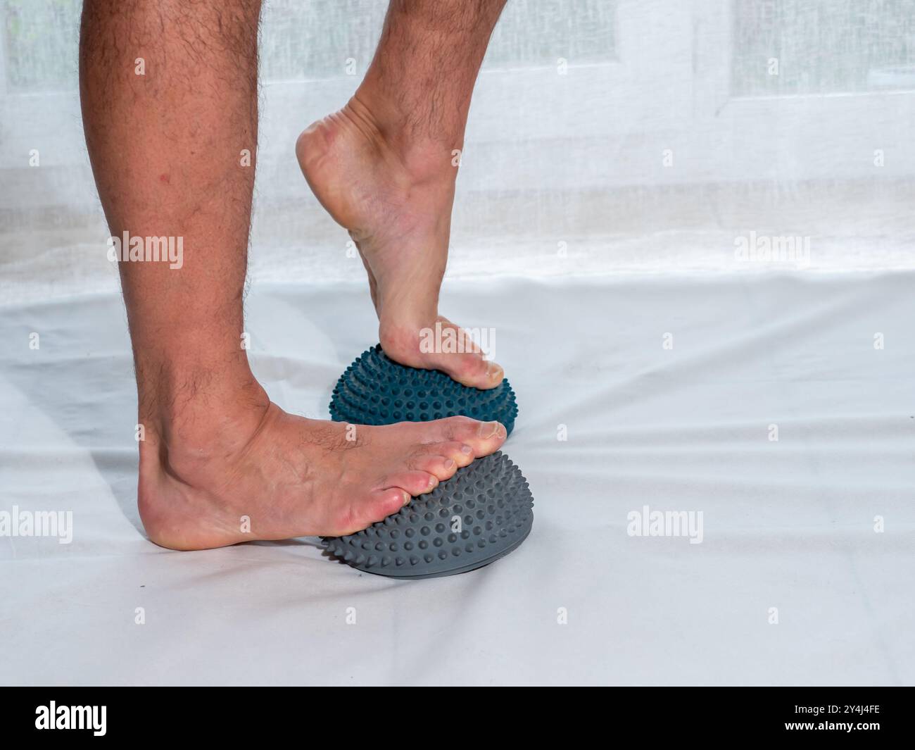 hemisphere with spikes for foot rehabilitation, improves blood ...