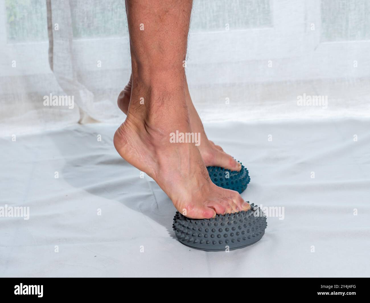 hemisphere with spikes for foot rehabilitation, improves blood ...