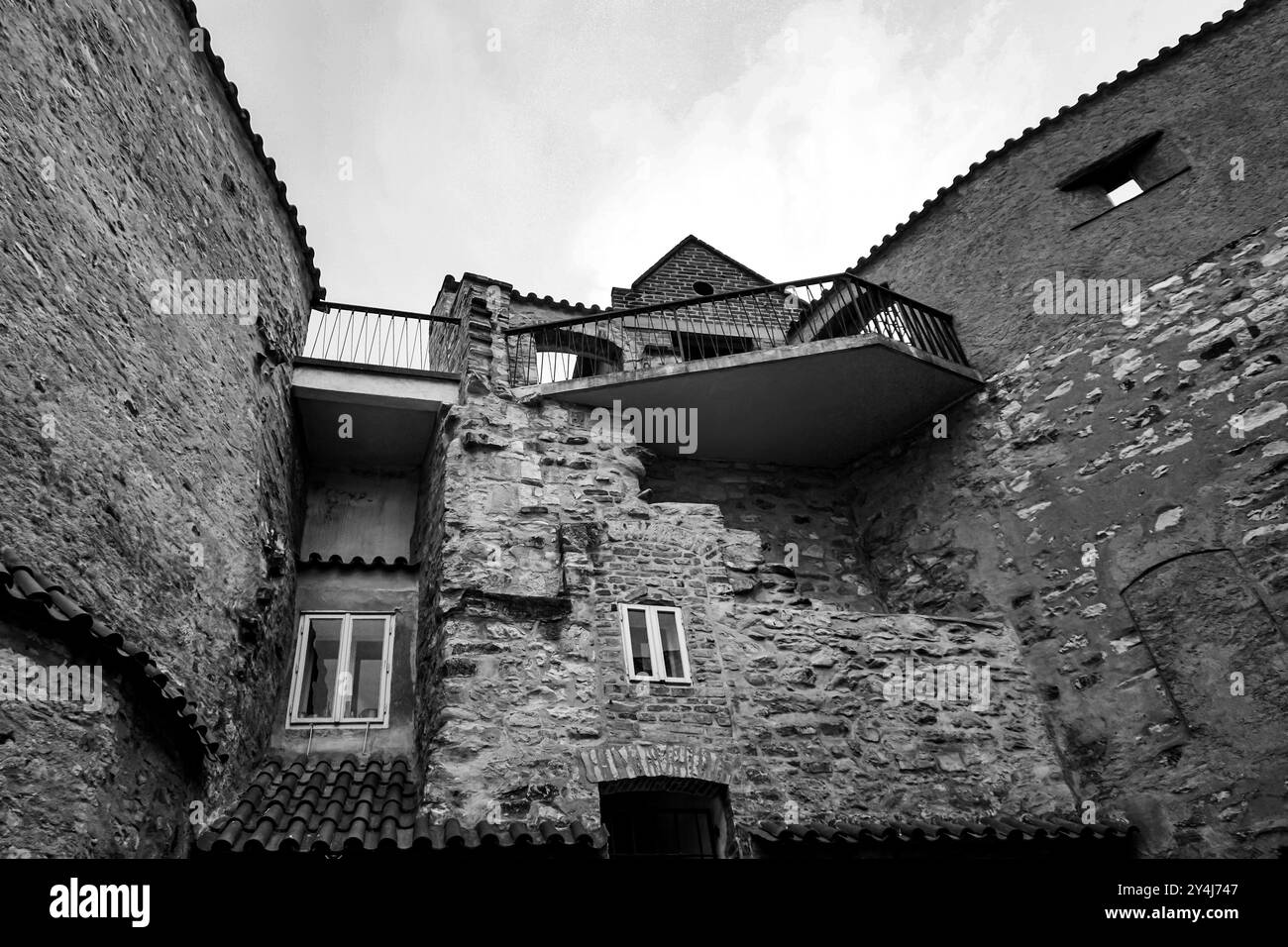 Water against wall Black and White Stock Photos & Images - Alamy