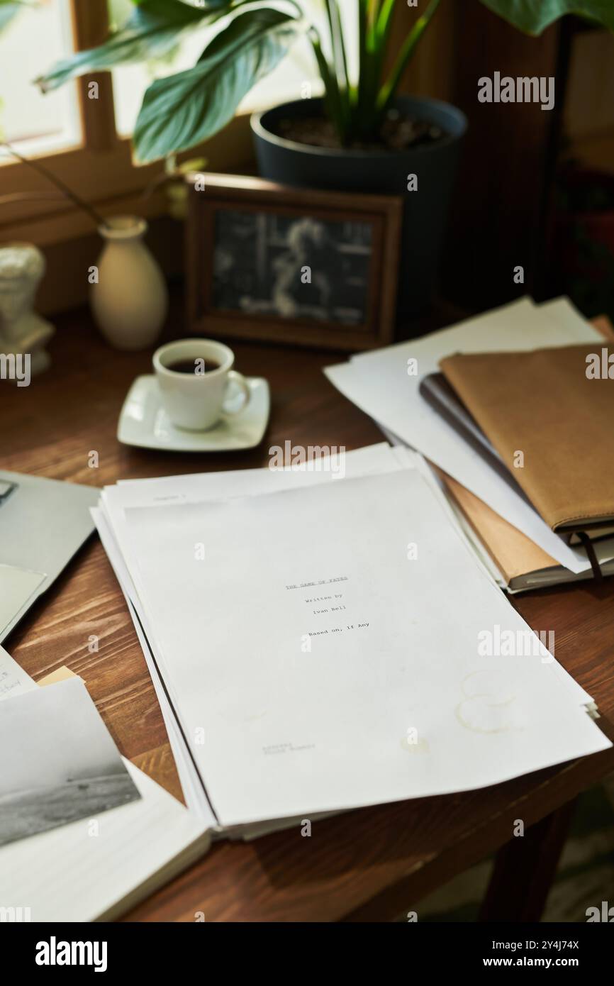 Office desk covered paperwork hi-res stock photography and images - Alamy