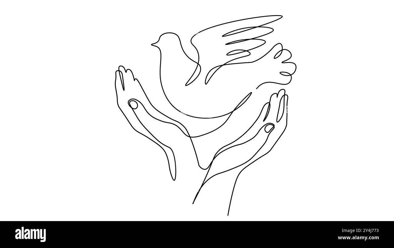 Low poly art dove of peace. World Day pigeon hope emblem against ...
