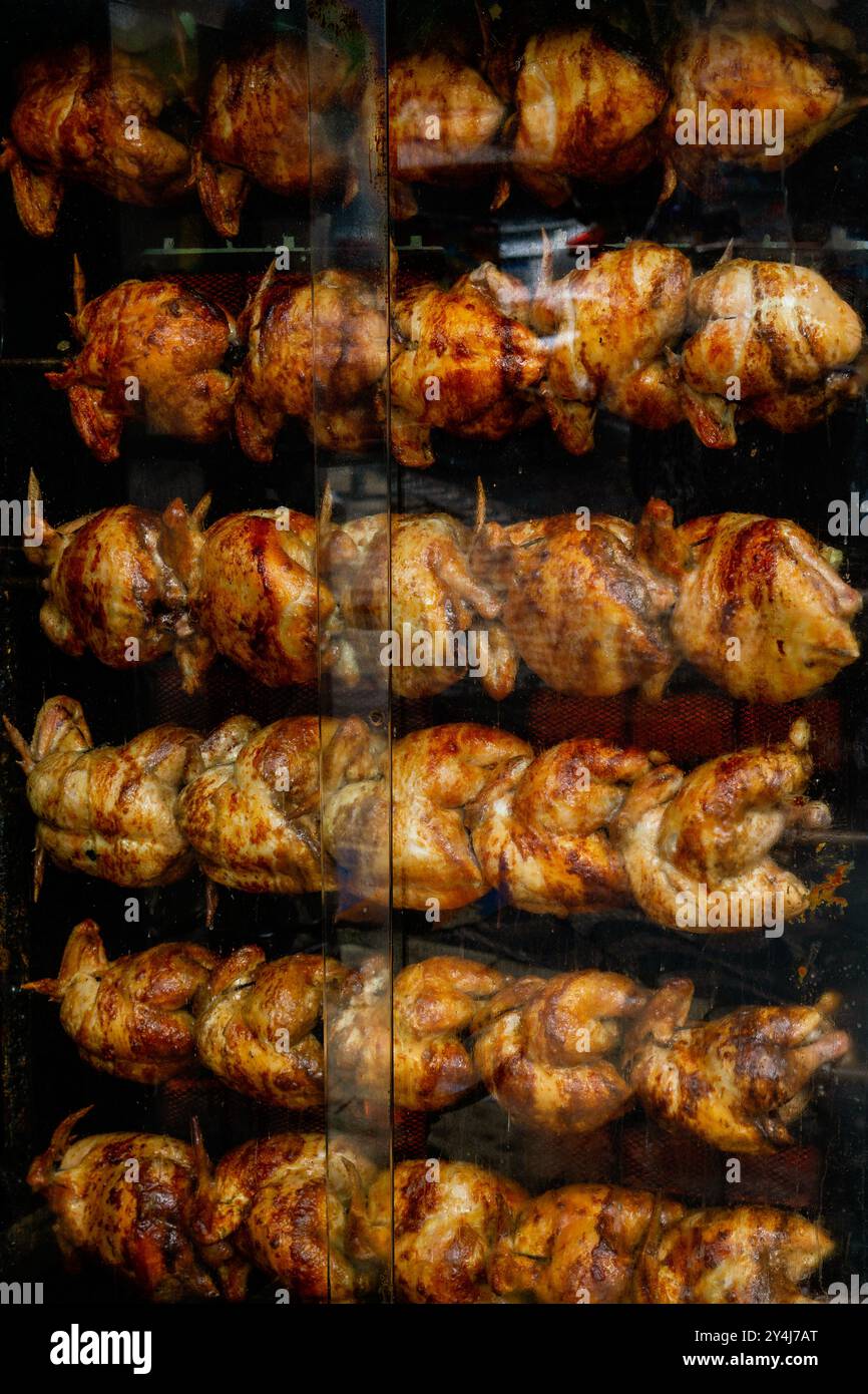 Commercial rotisserie oven with chicken for sale in Brazil Stock Photo ...