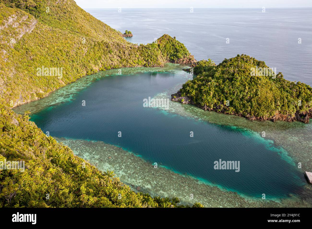 Indonesia, Raja Ampat, Panoramic view of the Big Heart from Geosite ...