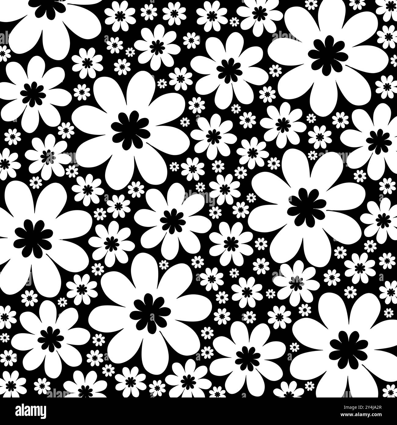 Retro daisy pattern hi-res stock photography and images - Alamy