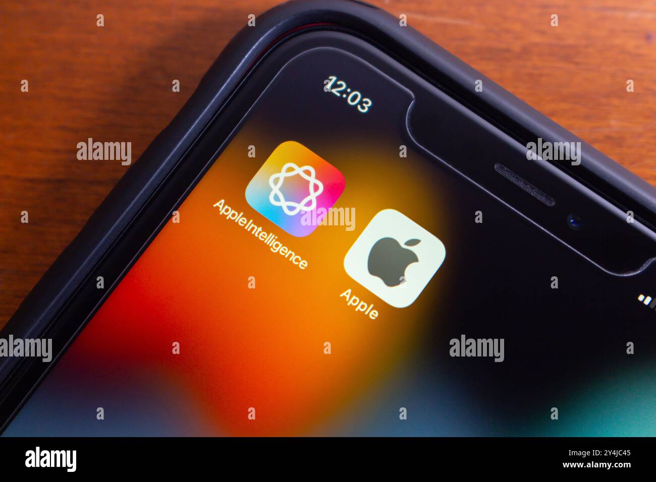 Vancouver, CANADA - Sep 16 2024 : Apple Intelligence and Apple logo ...