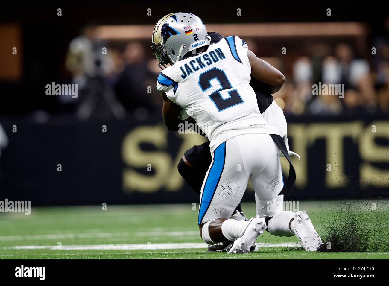 Carolina Panthers cornerback Michael Jackson (2) wears the ...