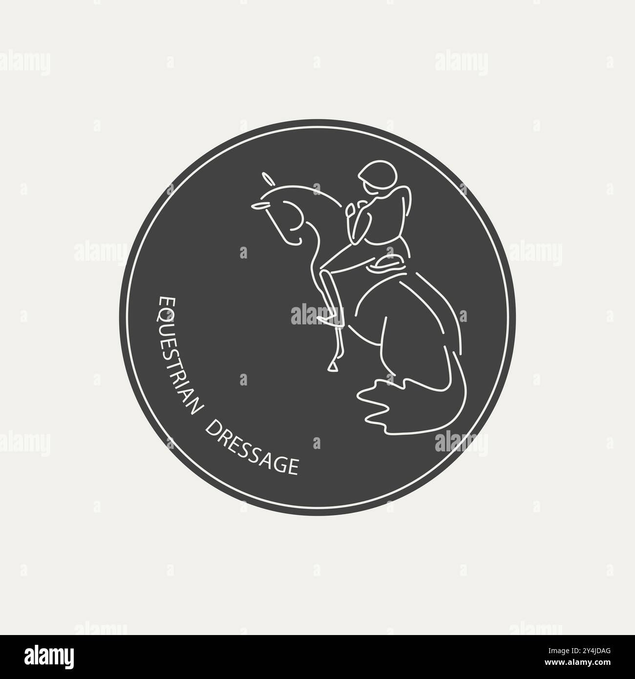 Round logo design, equestrian, dressage Stock Vector Image & Art - Alamy