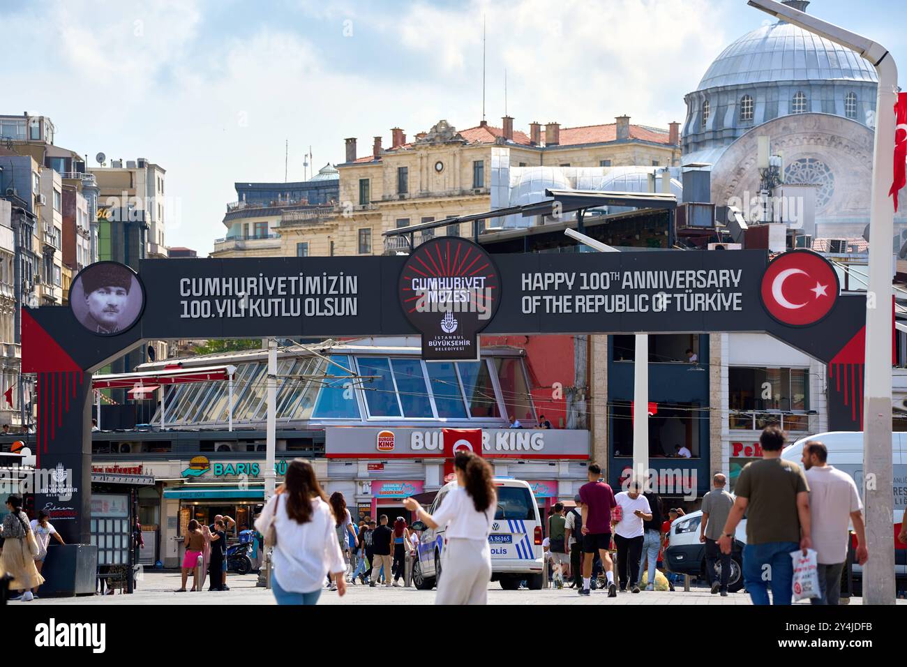 Istanbul, Turkey - September 2, 2024: Celebrating the 100th anniversary ...