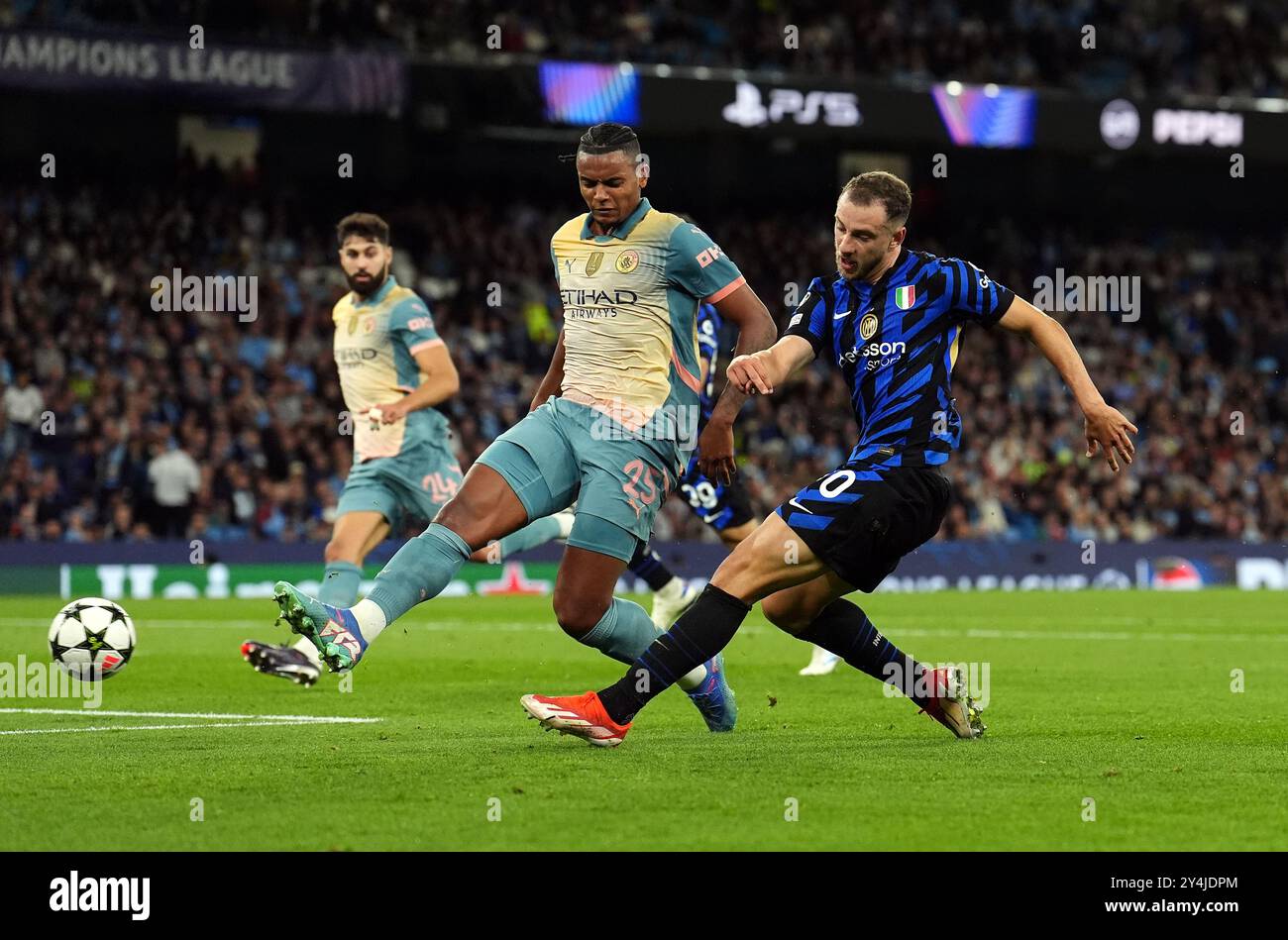 Inter Milan's Carlos Augusto shoots during the UEFA Champions League ...