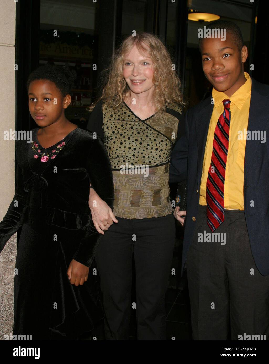 Mia Farrow with children Kaeli-Shaw Farrow and Isaiah Justus Farrow ...