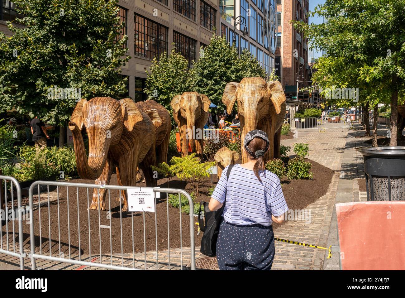 People are awed by the Great Elephant Migration public art installation ...