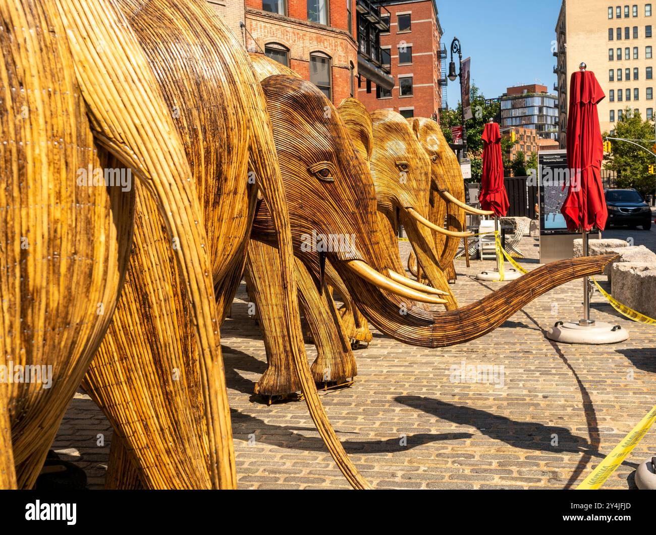 People are awed by the Great Elephant Migration public art installation ...