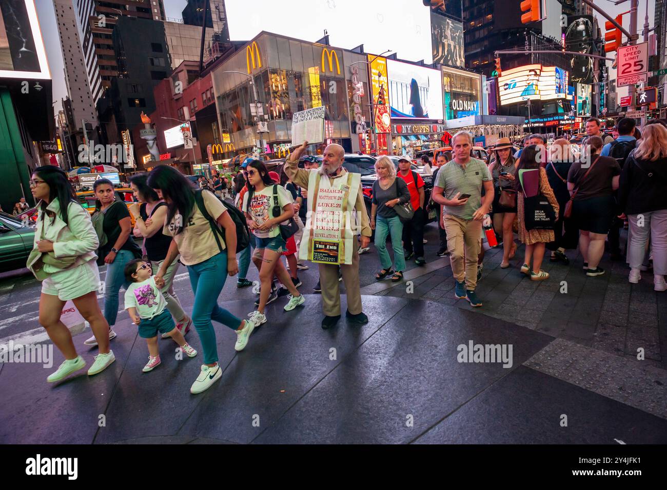Religious zealot in Times Square on Wednesday, September 4, 2024 ...