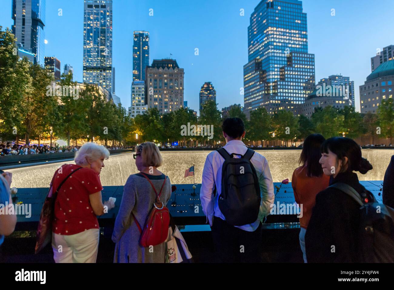 Crowds at the 9/11 Memorial in New York on Wednesday, September 11 ...
