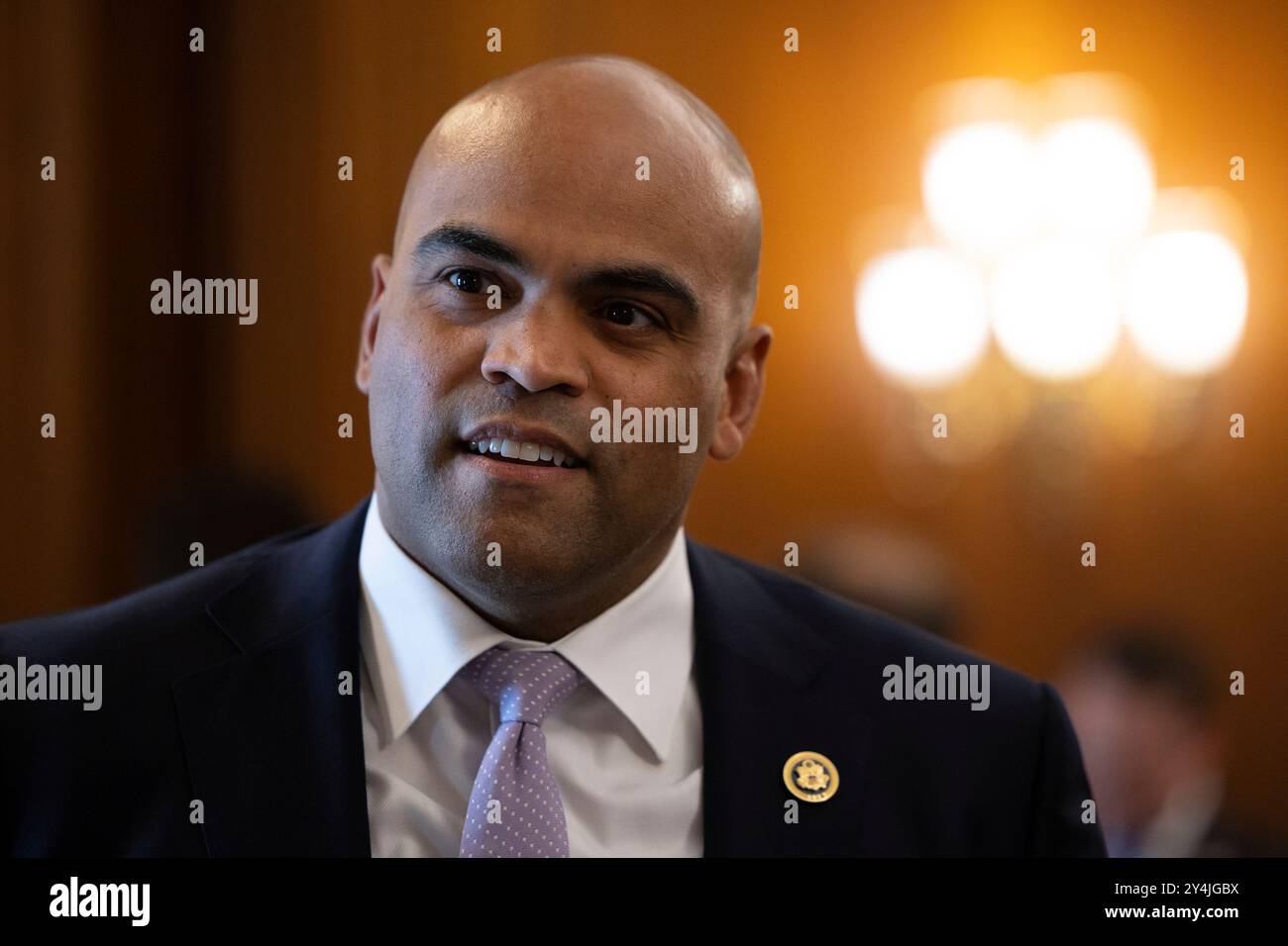 Rep. Colin Allred (D-Texas) speaks with visitors at the U.S. Capitol ...