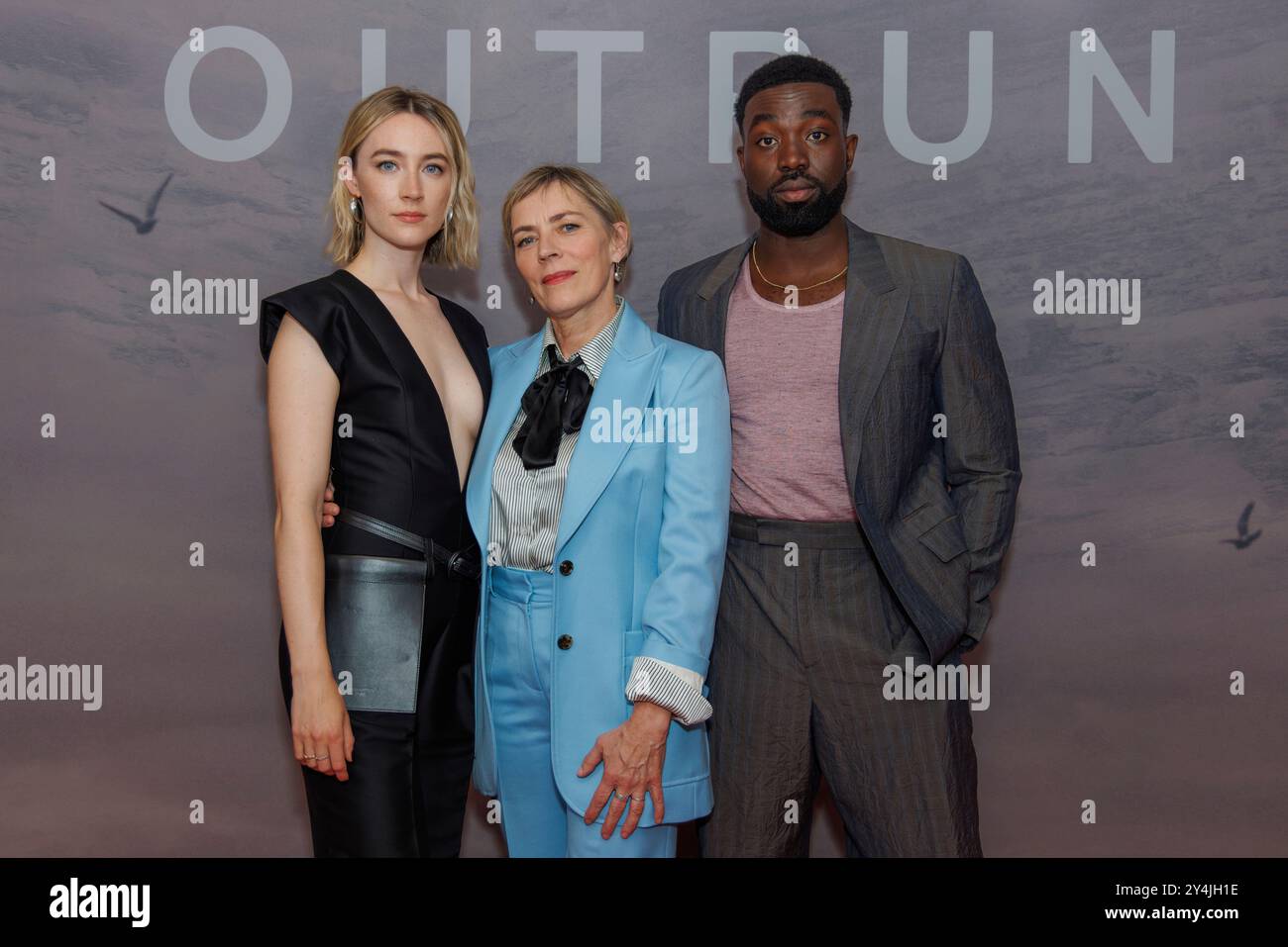 Saoirse Ronan, Saskia Reeves and Paapa Essiedu pose for photographers ...