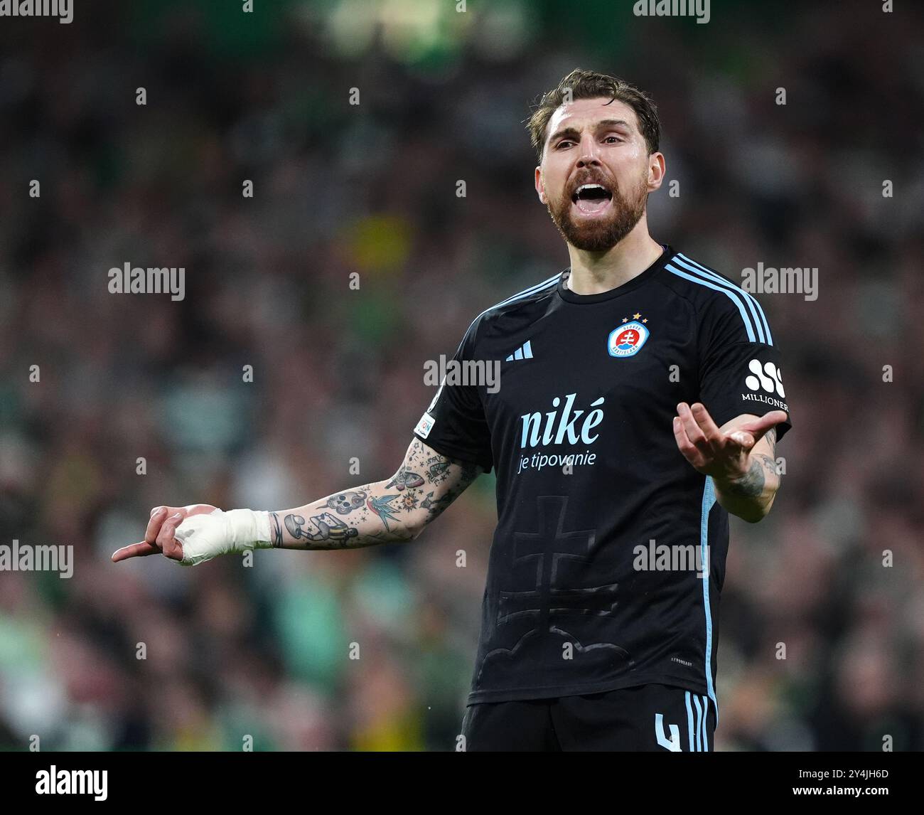 Slovan Bratislava's Guram Kashia during the UEFA Champions League ...