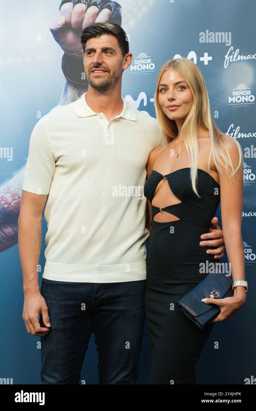Thibaut Courtois and Mishel Gerzig poses at the photocall of the ...